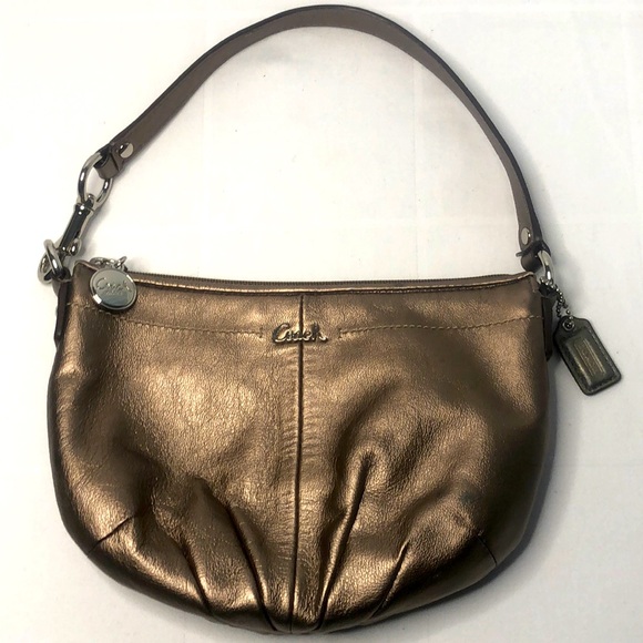 Coach | Bags | Coach Metallic Gold Mini Shoulder Bag | Poshmark